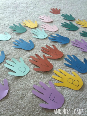 Alphabet Hands Obstacle Course & Scavenger Hunt | And Next Comes L ...