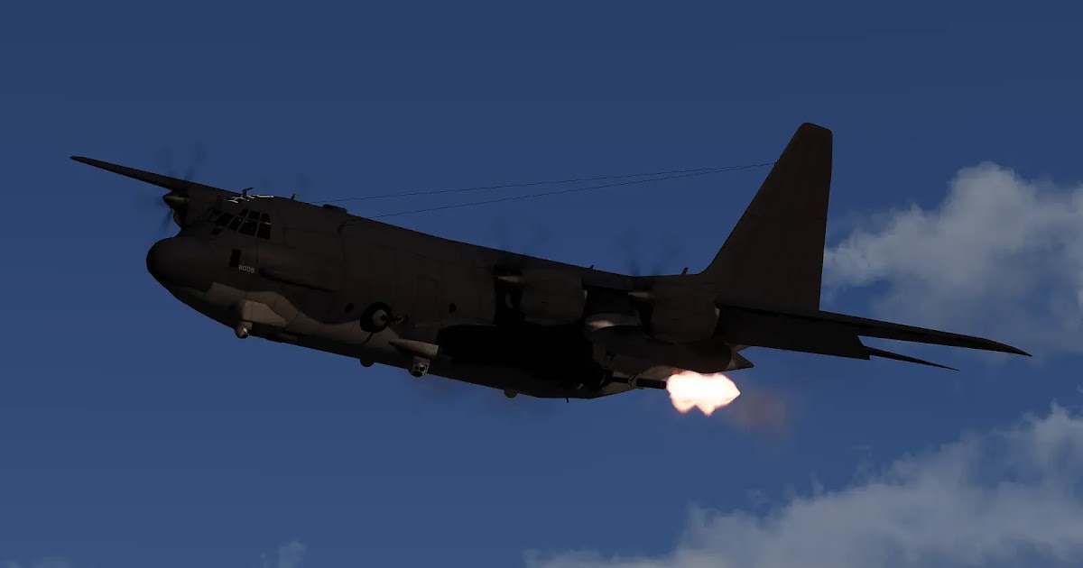 色々な米空軍航空機を追加する Arma 3 用 United States Air Force MOD の AC-130U 外観が初公開 ...