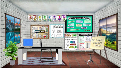 Scaffolded Math and Science: Virtual Math Classroom Decor