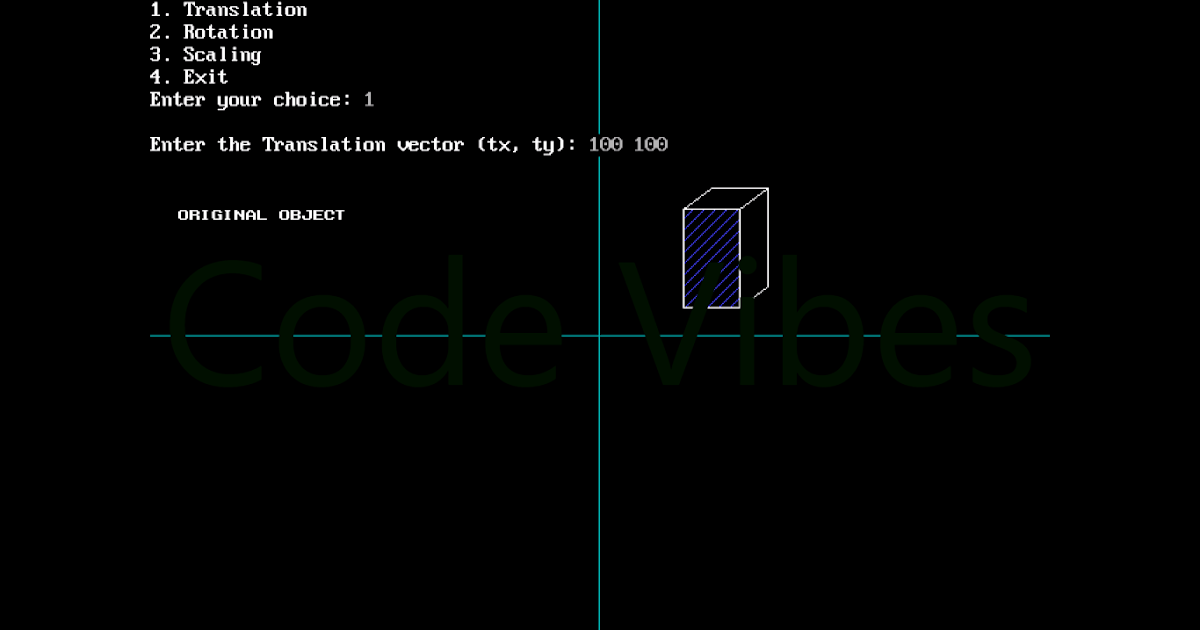 Code Vibes: 3D Transformation Graphics Program in C
