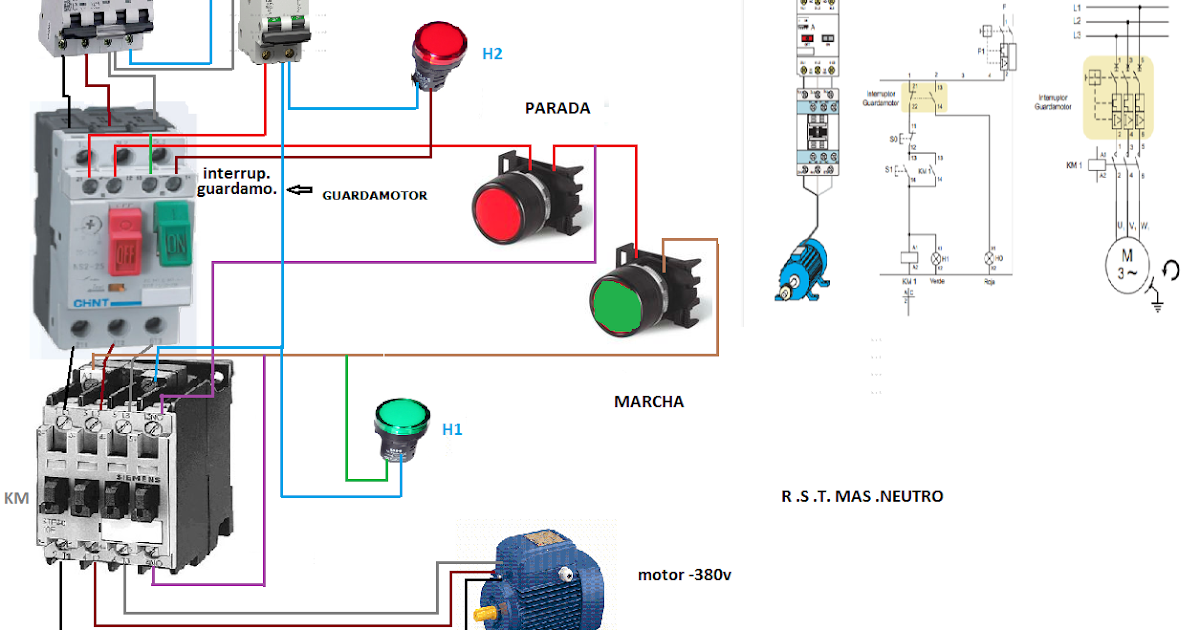como instalar un guardamotor ~ Esquemas eléctricos