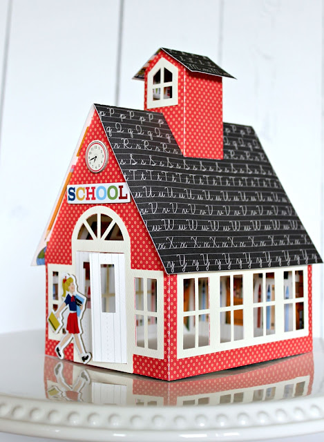 Scraps & Pixels: Paper Schoolhouse and Bus