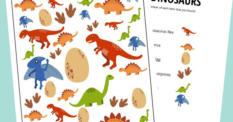 Dinosaur Themed I Spy Game {Free Printable for Kids} | And Next Comes L