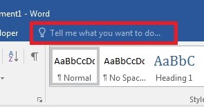 Cara menggunakan fitur “Tell me” di Microsoft Word 2016