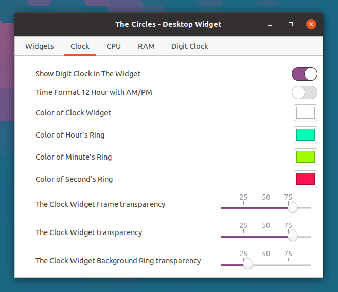 Display The Clock, RAM And CPU Usage As Circle Widgets On Your GNOME ...
