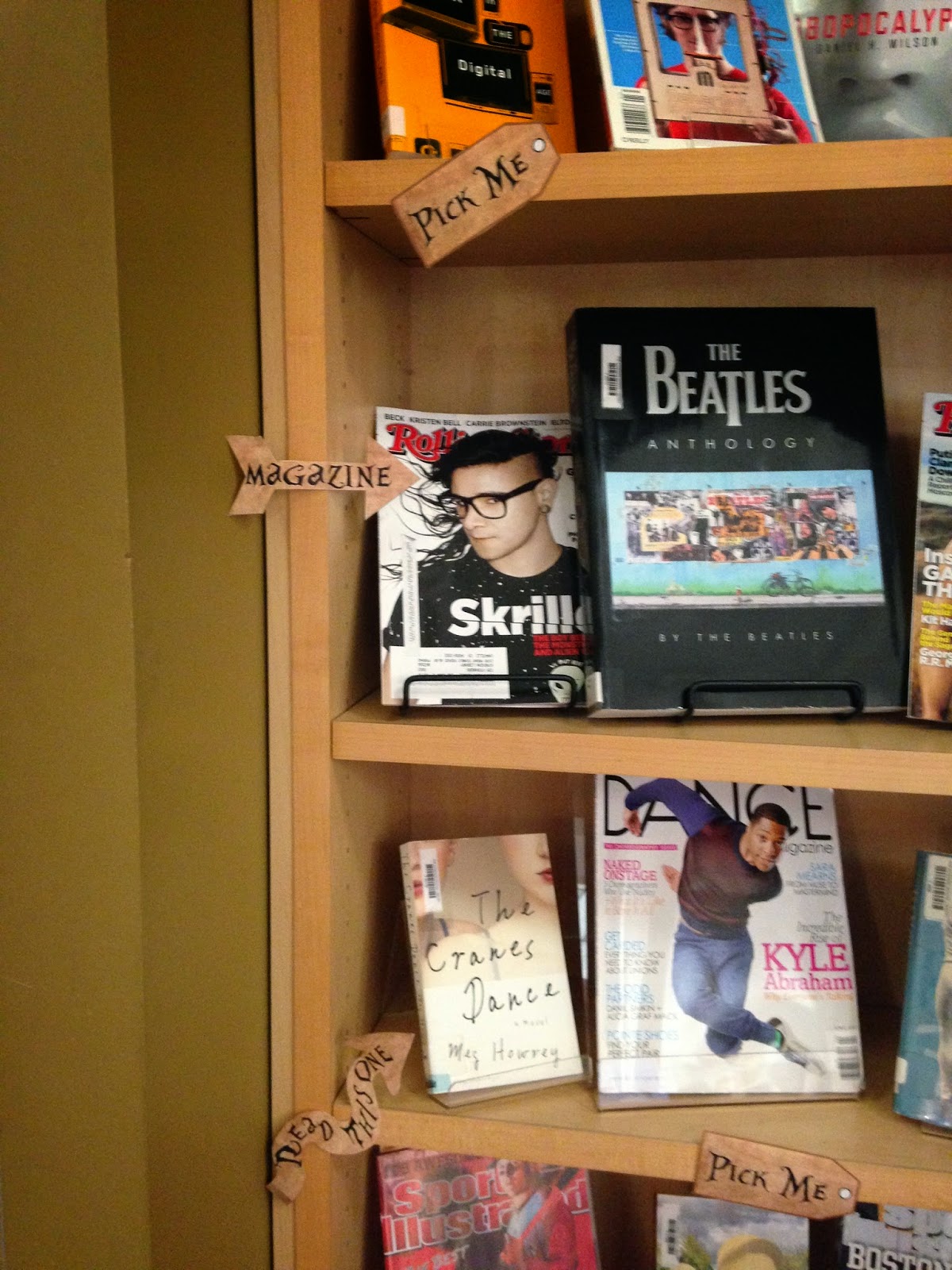 Librarian on Display: June: Books Vs. Magazines Display