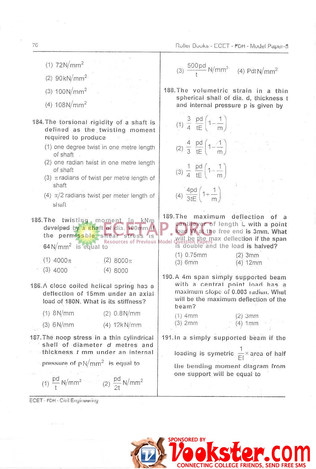 ECETAP - 2016, Previous, Model Papers, Question Papers EEE,ECE,SCE ...