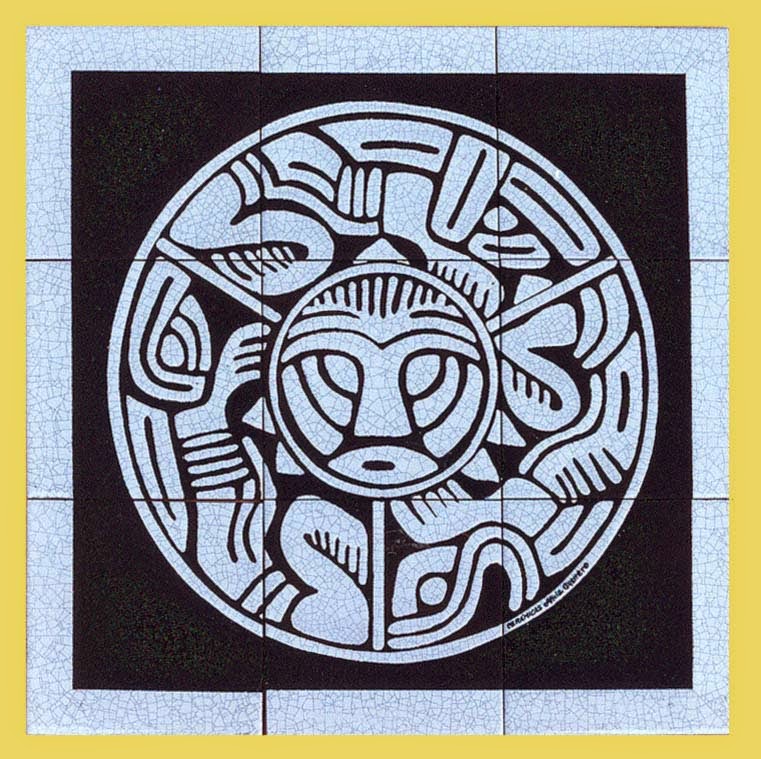 Mosaicos : Mosaico 1672.- Cara Azteca. Colección particular.