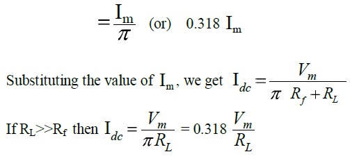 Average (or) DC Output Current (Iav/Idc) Derivation