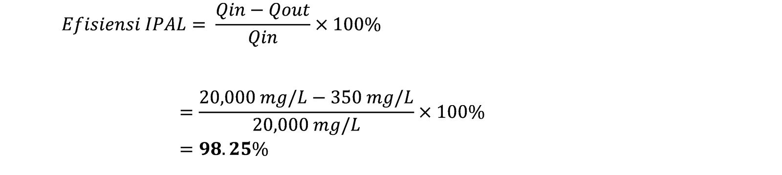 Soal Perhitungan Studi Kasus Pengelolaan Air Limbah (IPAL) - Radarhijau