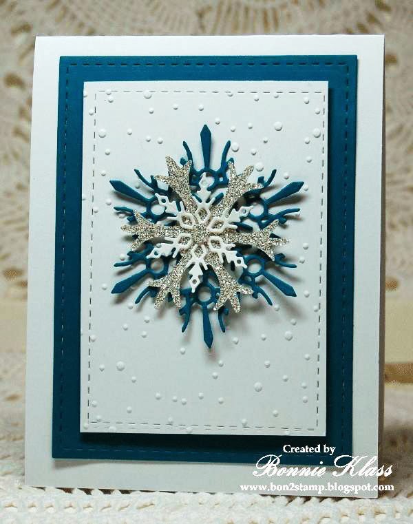 Stamping with Klass: Sparkling Snowflakes