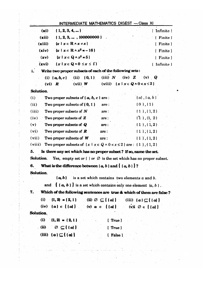Exercise 2.1 SETS, FUNCTIONS AND GROUPS Mathematics Fsc Part 1 First ... Exercise 2.1 SETS, FUNCTIONS AND GROUPS Mathematics Fsc Part 1 First ...