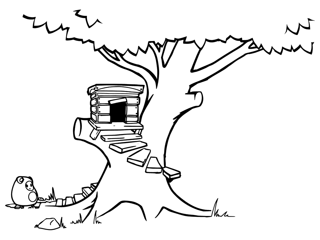 +20 Treehouse Coloring Pages