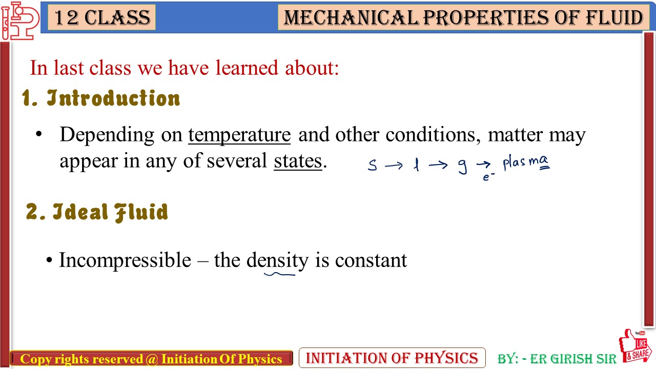 03. Mechanical Properties of Fluid - INITIATION OF PHYSICS