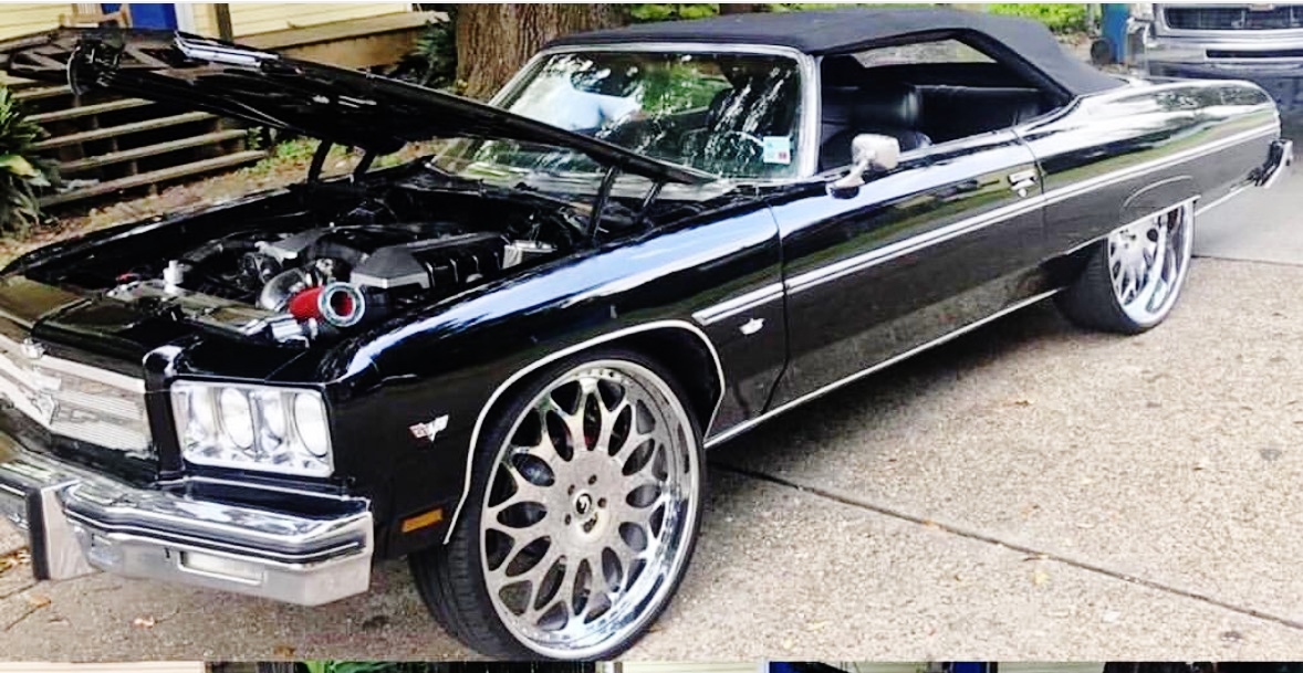Ace-1: Black 75 Chevy Caprice Vert on 28's Forgiatos Grill Done by ...