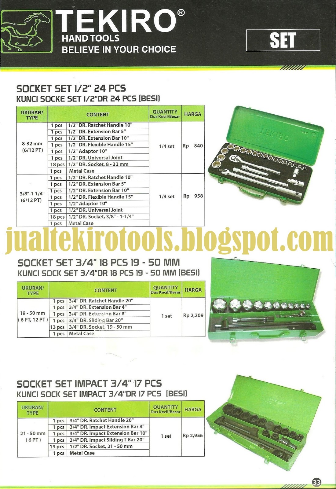 Tekiro Hand Tools: Sets Tekiro Tools | Di jual | Termurah | Suplier ...