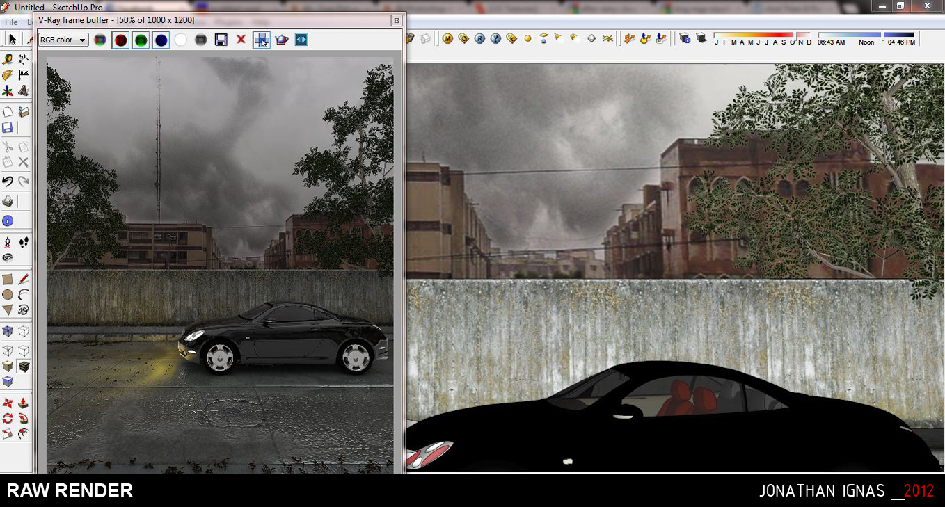 designanthology: Creating a Puddled Road Material (vray for sketchup)