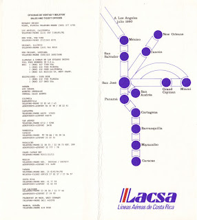Airline memorabilia: LACSA (1980)