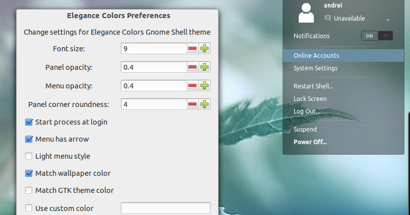 Elegance Colors GNOME Shell Theme Gets A Configuration Tool, New ...