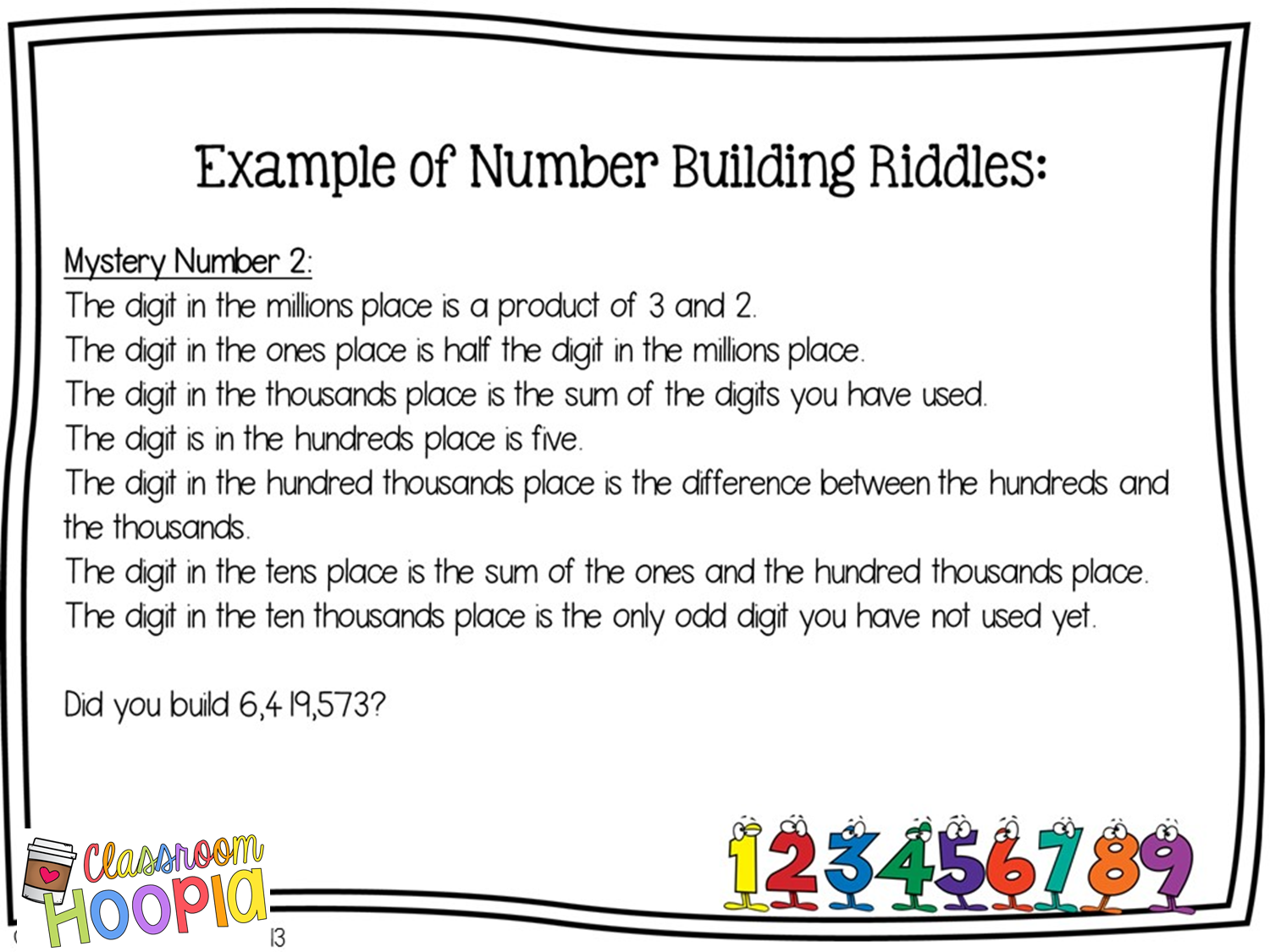 Classroom Hoopla: Place Value Parade: My Favorite Tactile Number ...