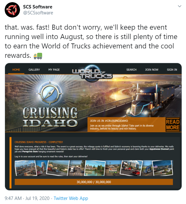SCS Software's blog: Idaho