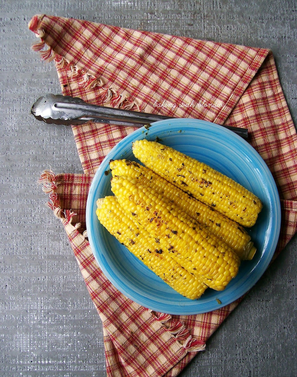Basil & Garlic Grilled Corn on the Cob