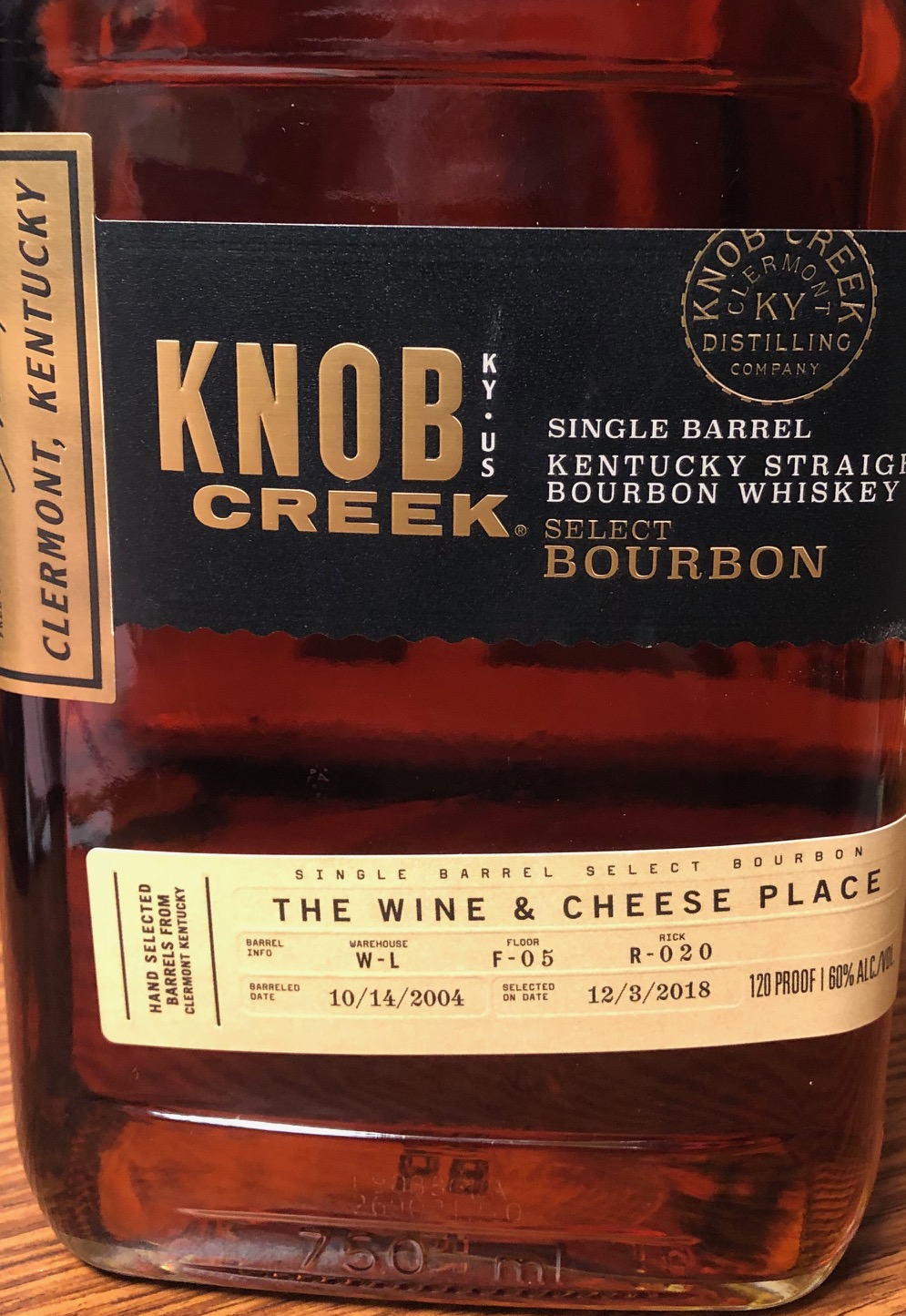 The Wine and Cheese Place: Knob Creek / TWCP Single Barrel Bourbon 14 ...