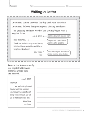 Friendly Letter Format Scholastic - Birthday Letter