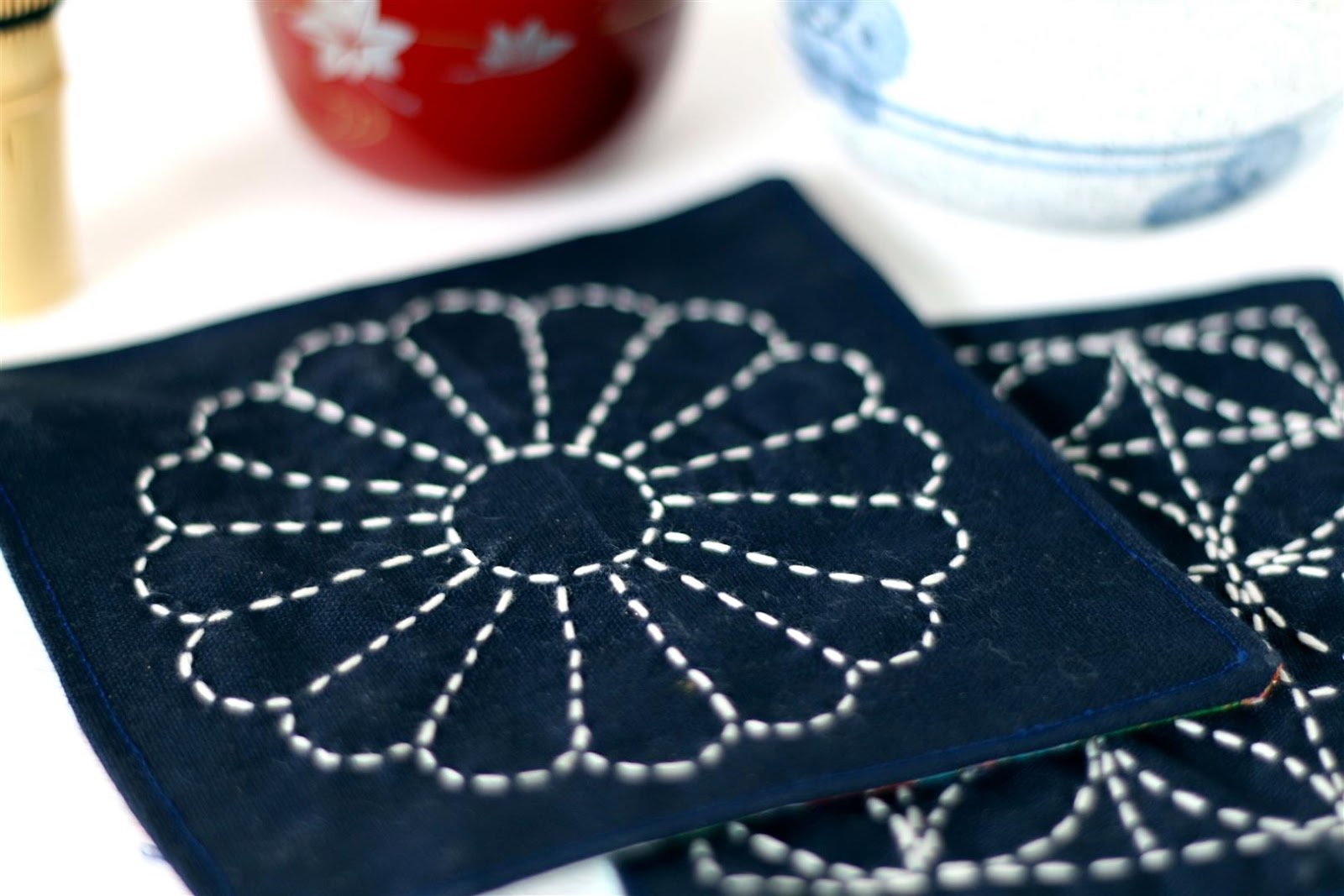 emuse: Sashiko coasters