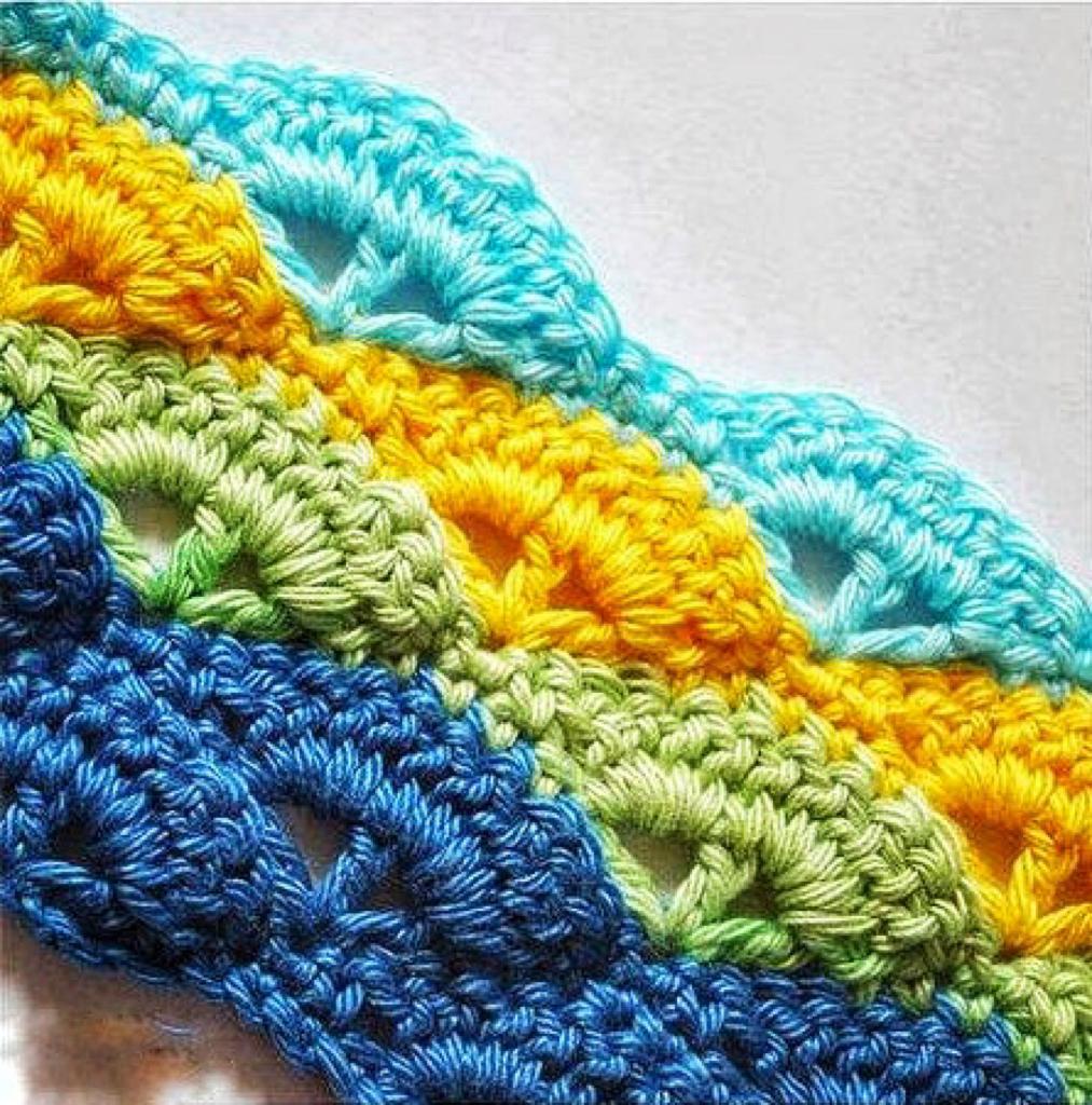 Beautiful colored crochet stitch - free step by step - Crochet Spiration