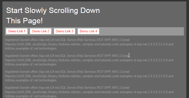 jQuery Floating Navigation Menu Scrolling | jQuery Move Menu with ...