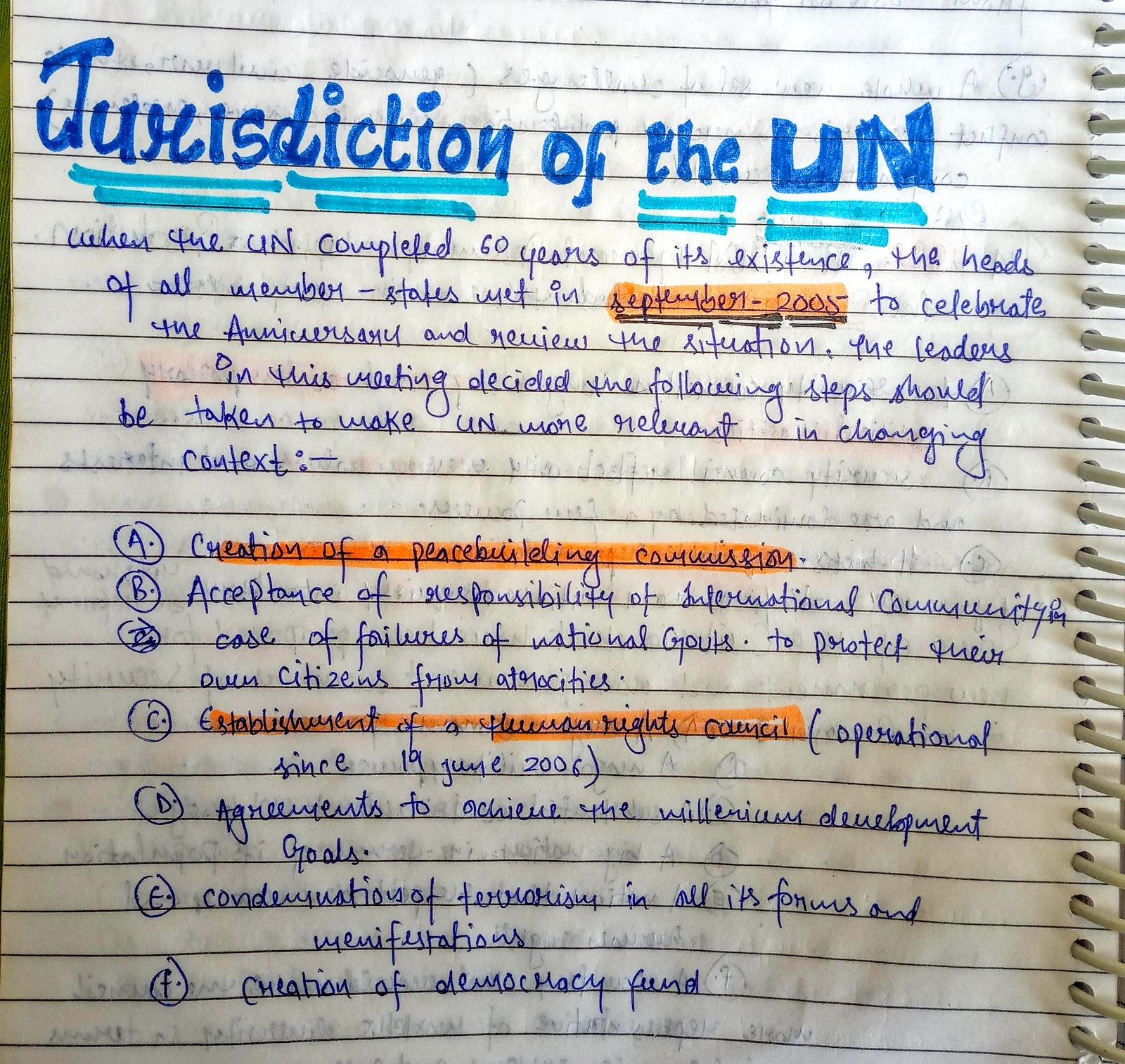 Handwritten notes of International Organisation - Political Science ...