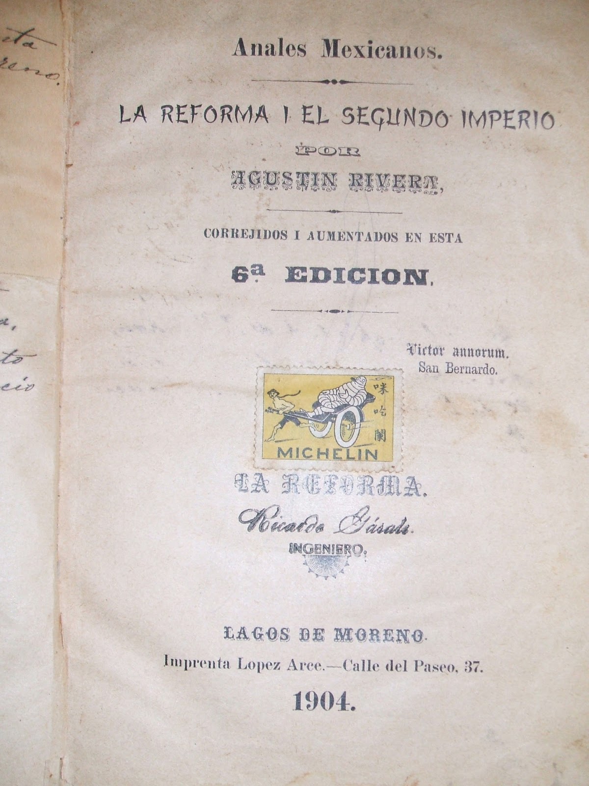 Librería Virtual Cachivache Libros: Anales mexicanos "La reforma y el ...