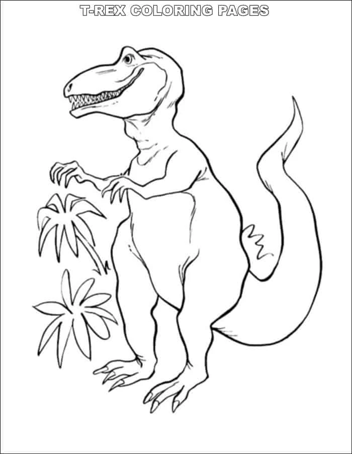 Collection of Printable T-Rex Coloring Pages - Yuk Sebar
