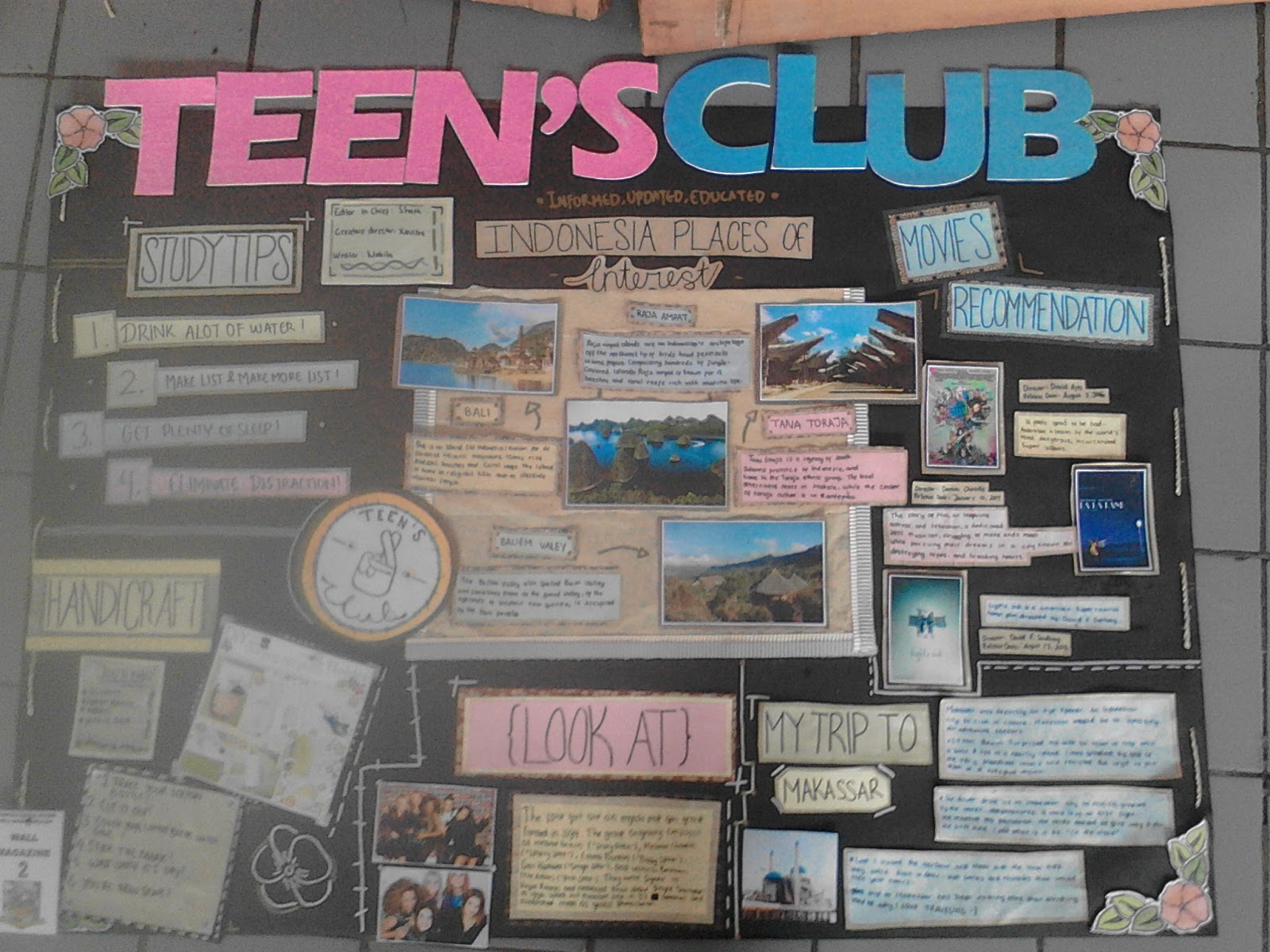 CONTOH "ENGLISH WALL MAGAZINE" KREASI SISWA SMP DI JAKARTA SELATAN ...