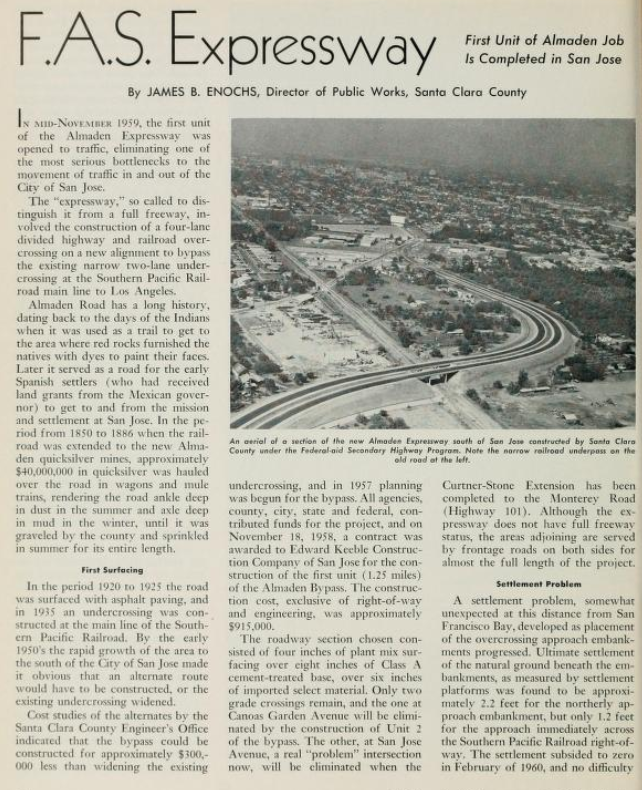 Santa Clara County Route G8 and the New Almaden Quicksilver Mine