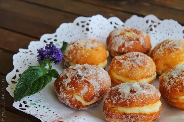 Berlinas de crema que son la Bomba - Myricaciplando