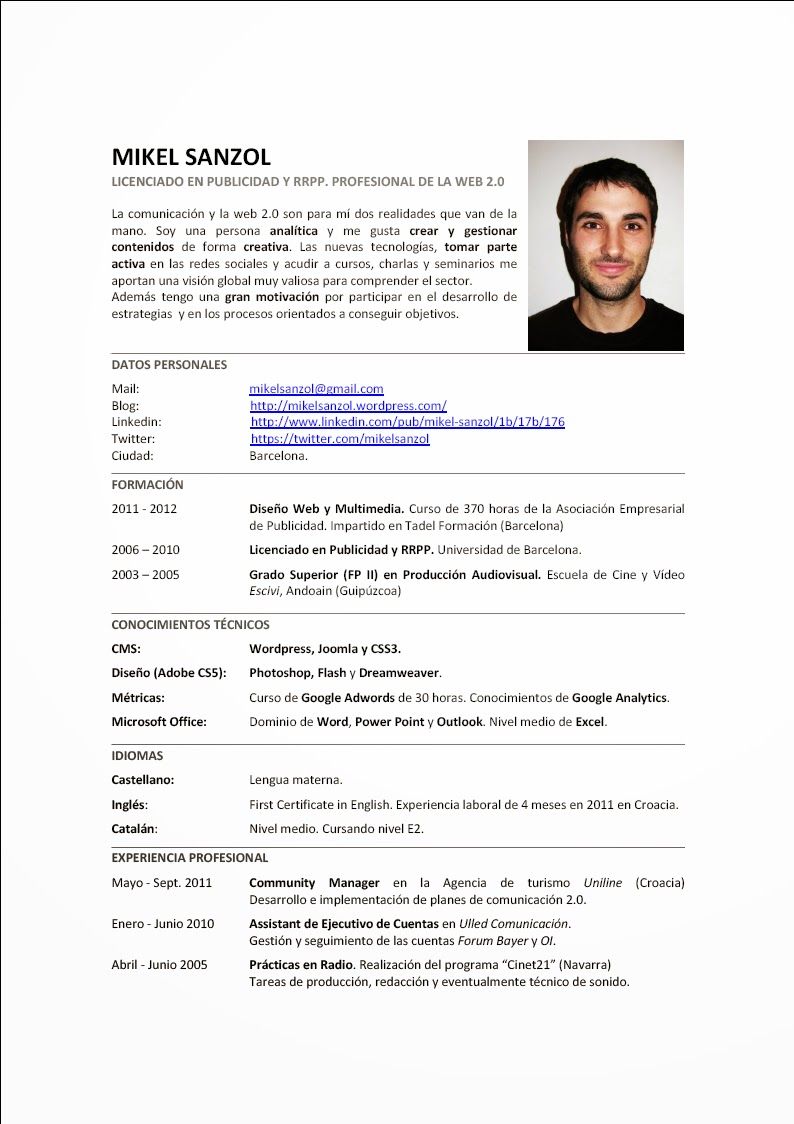 Curriculum Vitae Que Significa - Birthday Letter