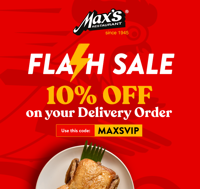 Manila Shopper: Max's Delivery & TakeOut Flash SALE