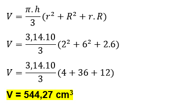 MATEMÁTICA FÁCIL: Area y Volumen de Tronco de cono o Cono truncado