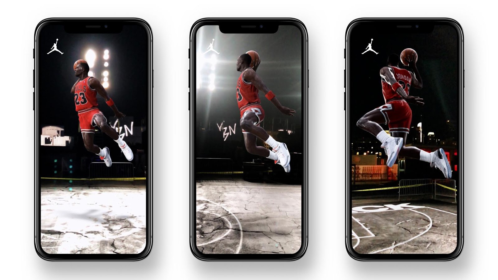 A/R Jordan la acción de Nike en Snapchat