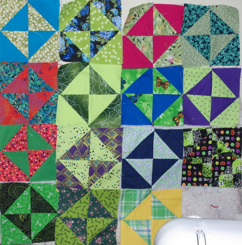 Sane, Crazy, Crumby Quilting: The Green Green Scraps of Home