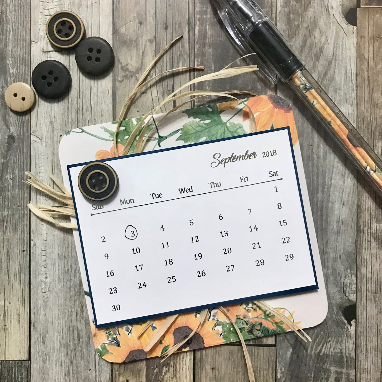 Crafted Charm Designs: September Calendar + Free Printable