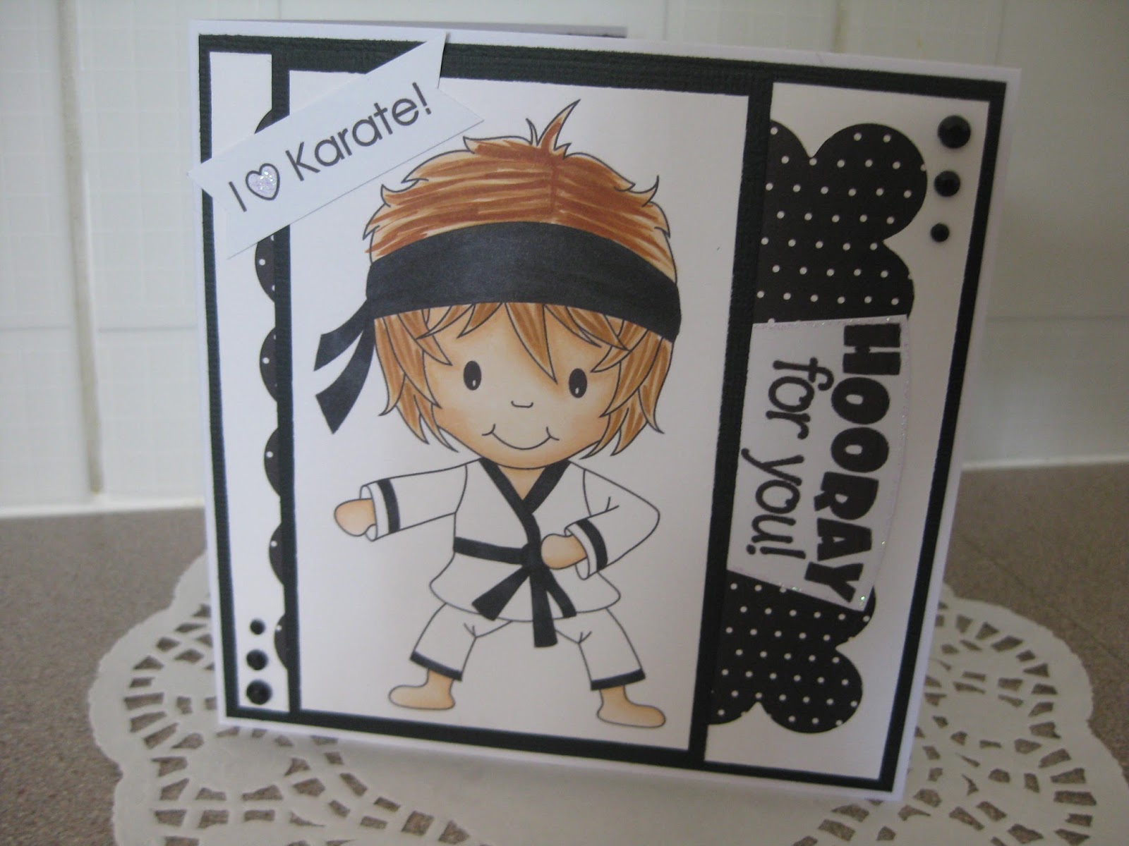Angel Handmade Papercraft: I Love Karate Card