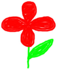 Fent i desfent: UNA FLOR VERMELLA AMB UNA TIJA VERDA.