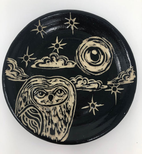 My Owl Barn: Beautiful Sgraffito Pottery Pieces by Adena Griffith