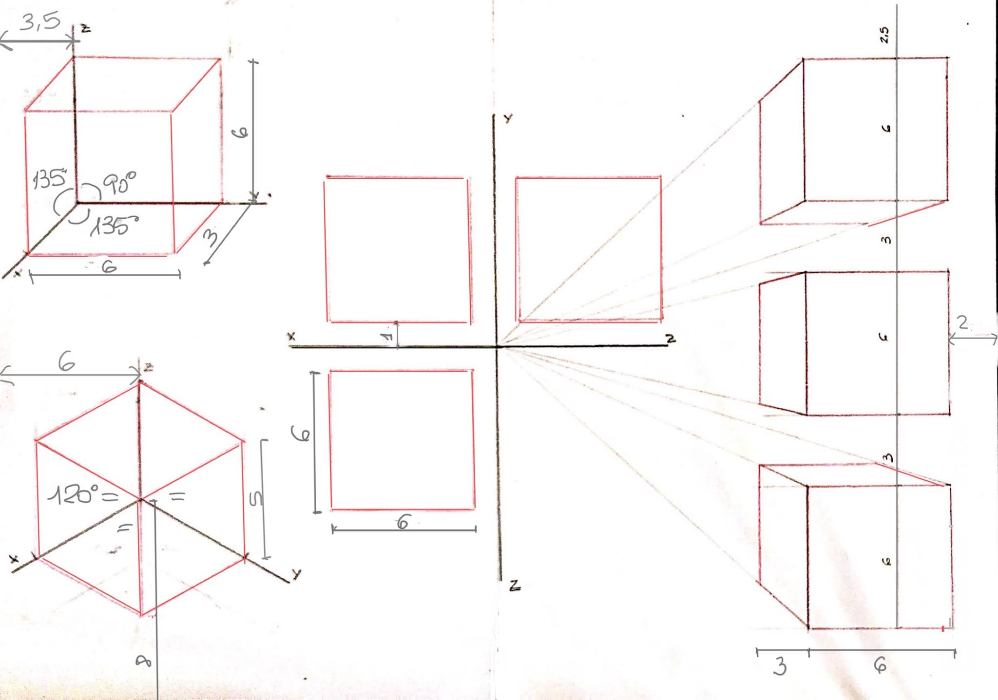 1ºESO GEOMETRIZAR 2ºTrim Tarea 1 Cubo en perspectivas