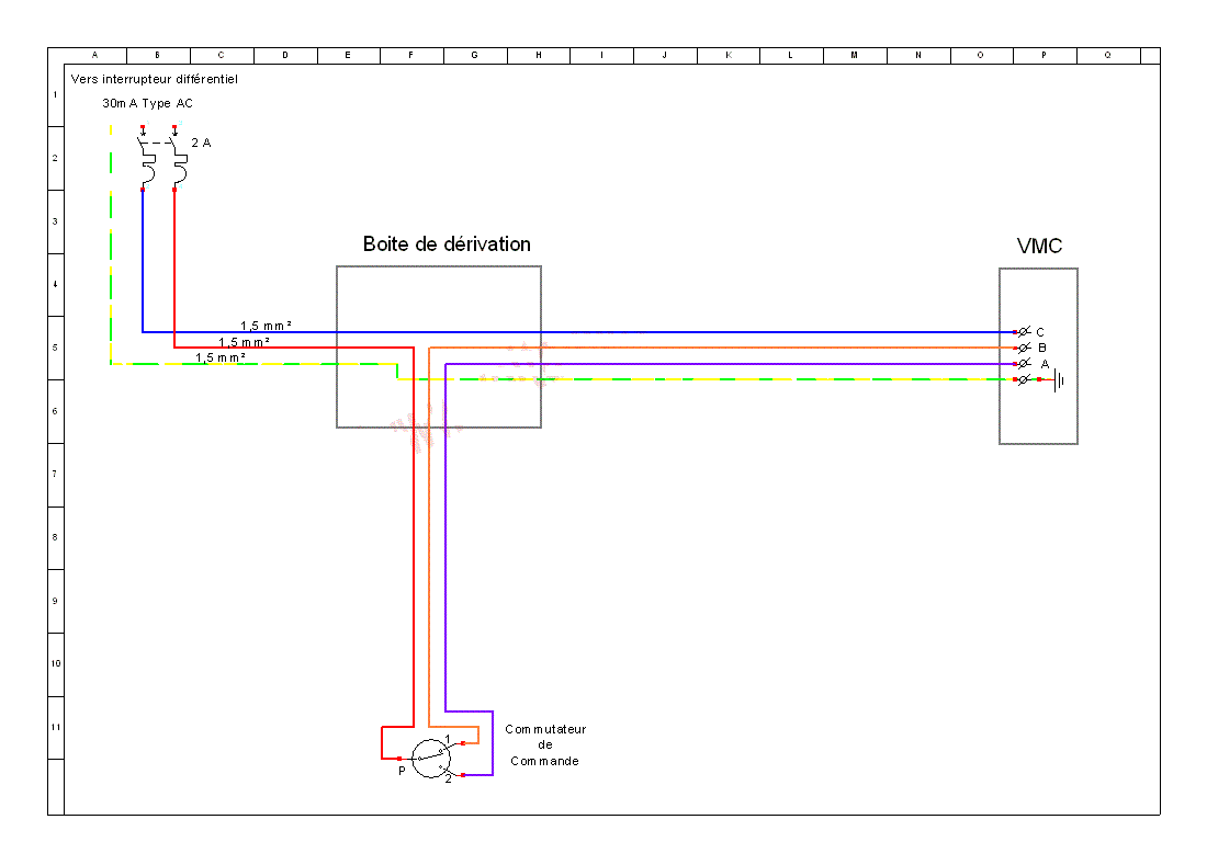 Schémas Electriques: Schéma de raccordement d'un groupe VMC ...
