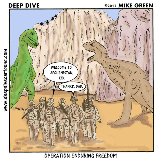 DEEP DIVE cARToons by Mike Green: 492. Operation Enduring Freedom